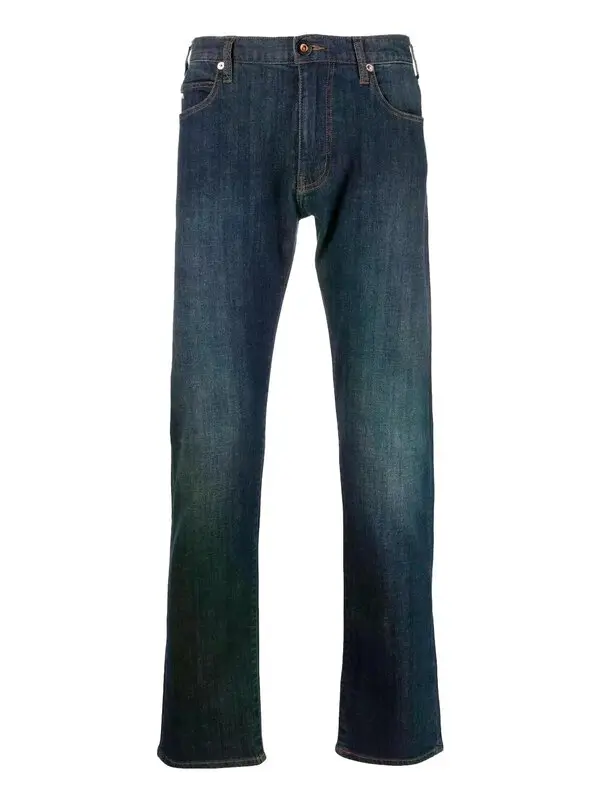 Emporio Armani Straight Leg Denim Jeans - Blue
