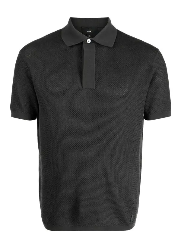 Dunhill Meshed Cotton Polo Shirt - Grey