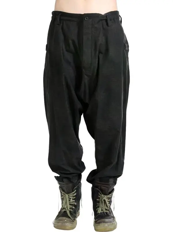 Yohji Yamamoto Drop Crotch Trousers - Black