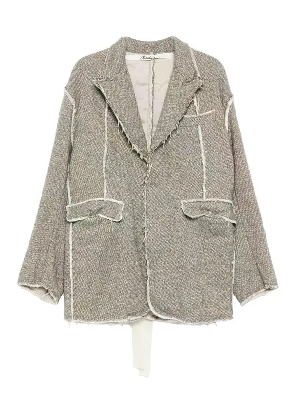 MIDORIKAWA Raw Edge Blazer - Grey