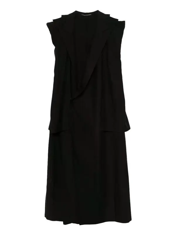 Yohji Yamamoto Twisted Gabardine Coat - Black