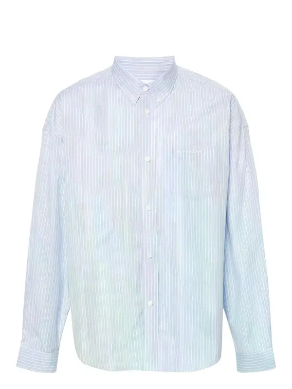Givenchy Halo-stripe Cotton Shirt - Blue