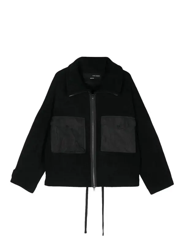 Isabel Benenato Fleece Jacket - Black