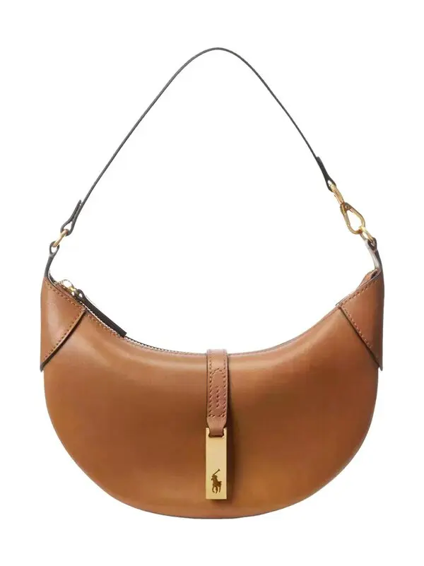 Polo Ralph Lauren Small Leather Shoulder Bag - Neutrals