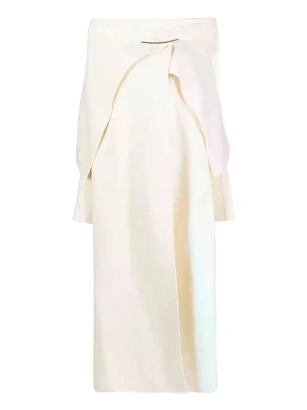 THE ROW Cashmere-silk Blend Drape-detail Coat - Neutrals