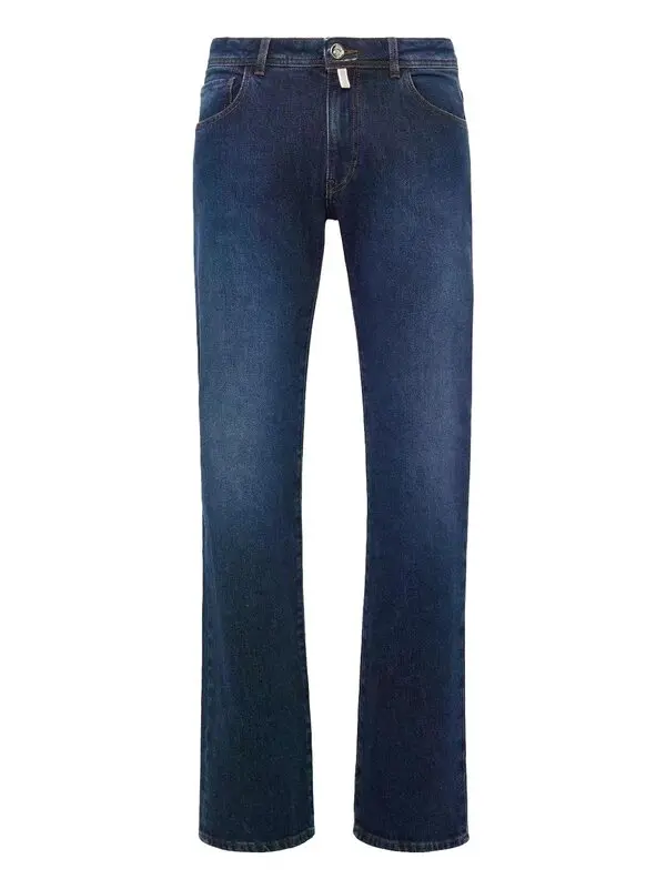 BILLIONAIRE Low-rise Straight-leg Jeans - Blue