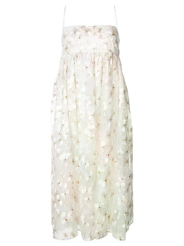 MACGRAW Blubell Organza Silk Dress - Yellow