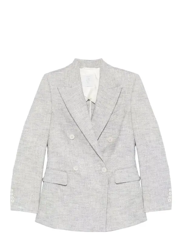 Eleventy Bouclé Double-breasted Blazer - Grey