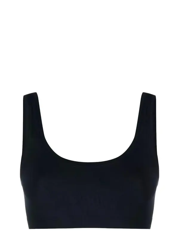 Hanro Cropped Scoop-neck Bra - Blue