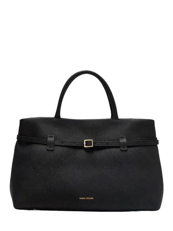 Manu Atelier 35 Le Cambon Leather Tote Bag - Black