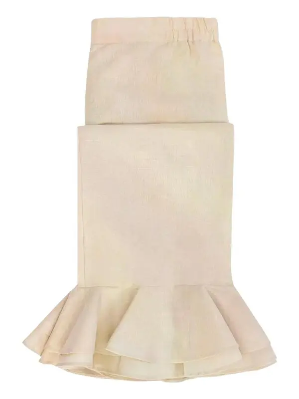 Sleeper Peplum Hem Trousers - Neutrals