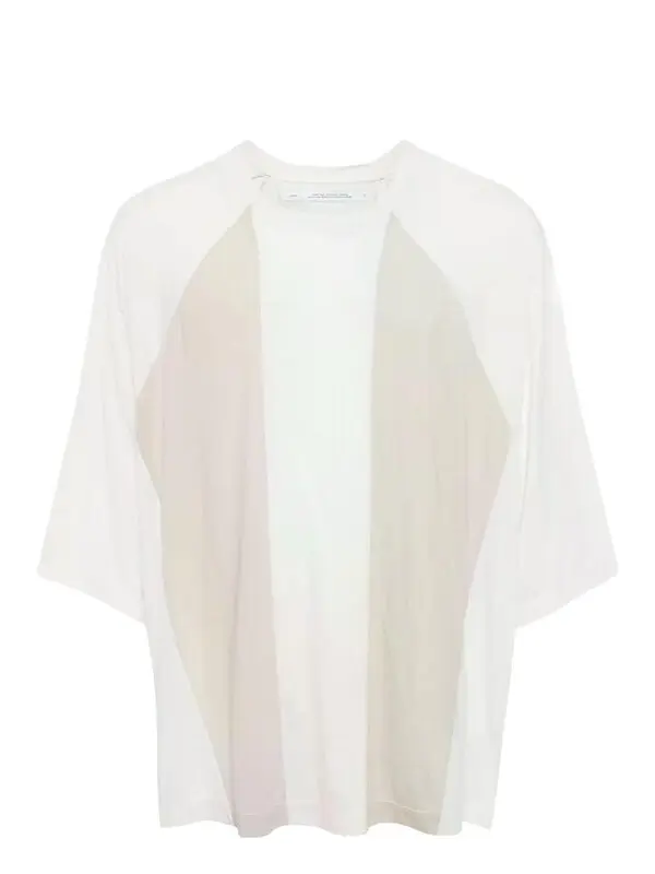 JULIUS Panelled Cotton T-shirt - White