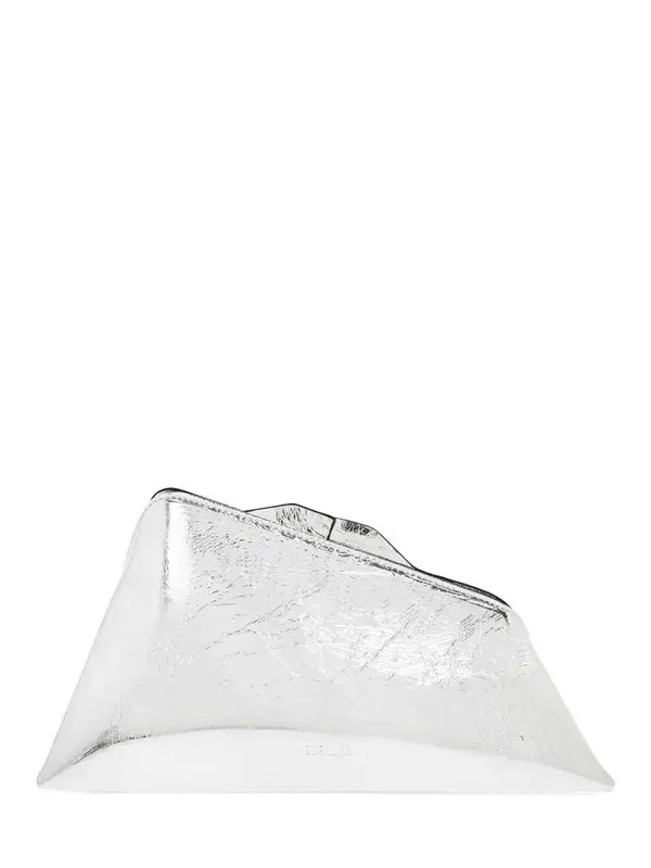 Attico Oversized Clutch - Silver