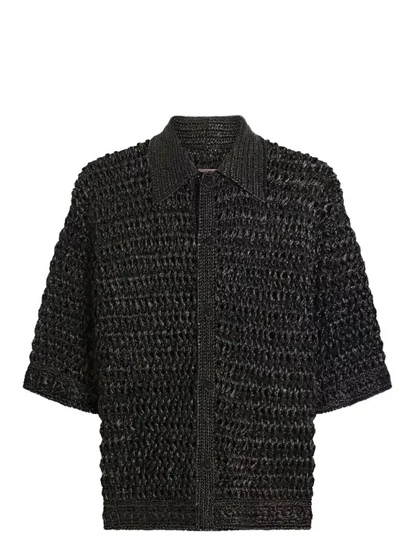Dolce & Gabbana Open-knit Shirt - Black