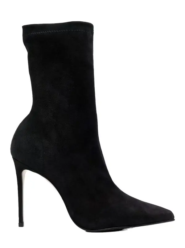 LE SILLA Eva 100mm Suede Ankle Boots - Black