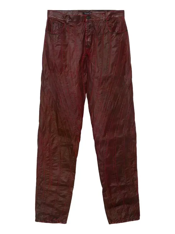 MUGLER Waxed Spiral Jeans - Blue
