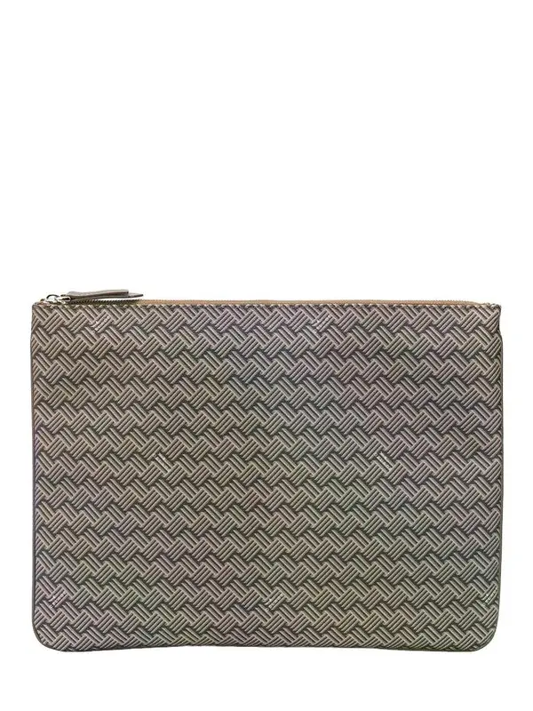 DELAGE Pochette Plate Gm Clutch Bag - Brown