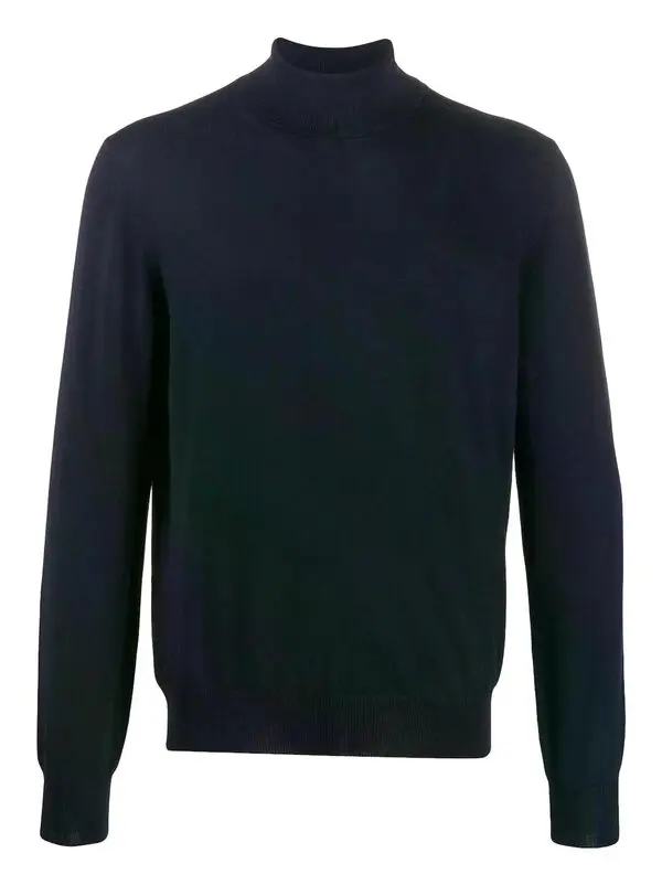 BARBA NAPOLI Knitted Rollneck - Blue