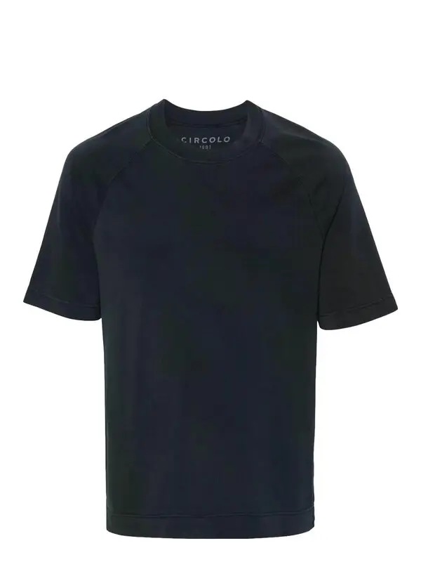CIRCOLO 1901 Short Raglan-sleeve Cotton T-shirt - Blue