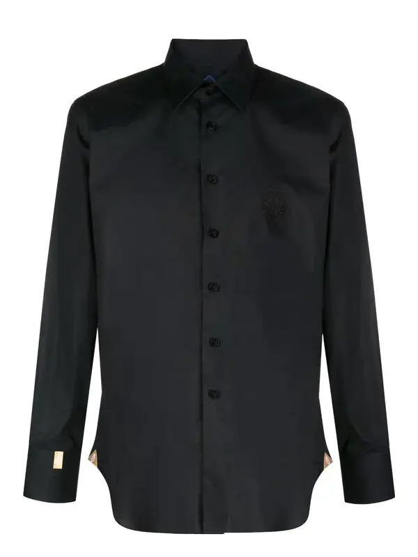 BILLIONAIRE Embroidered-logo Shirt - Black