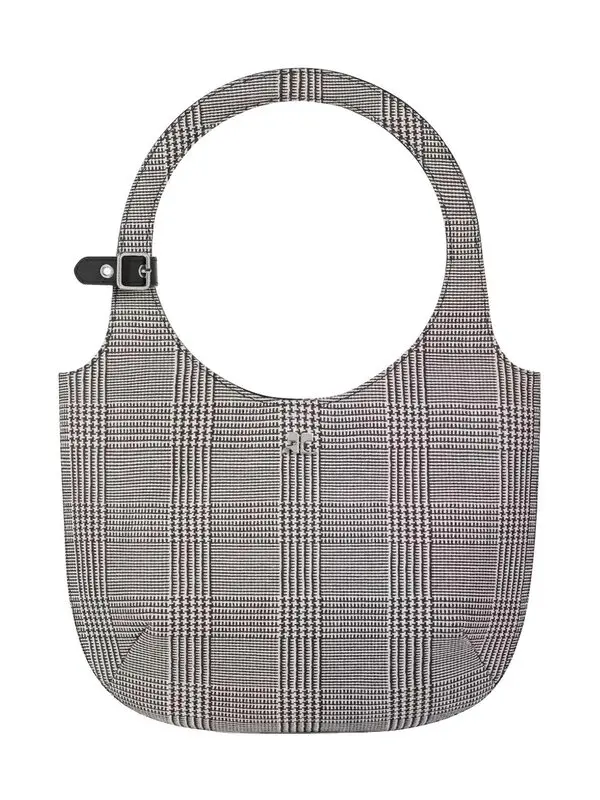 COURREGES Prince Of Wales Holy Tote Bag - Black