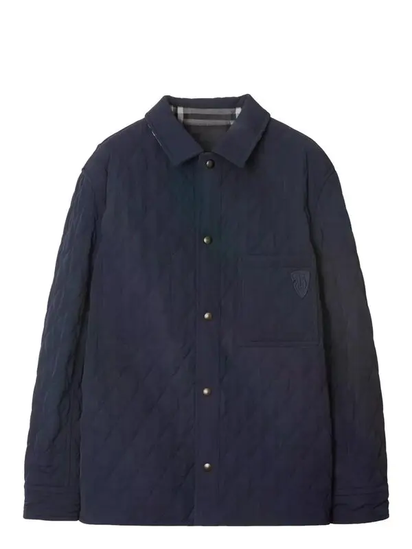 Burberry Reversible Quilted Overshirt - Blue