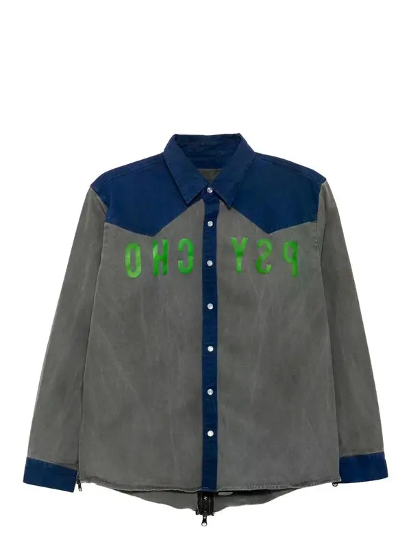 STAIN SHADE Logo-printed Shirt - Grey