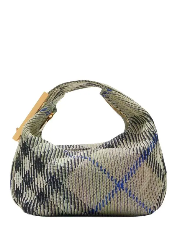 Burberry Mini Peg Checked Tote Bag - Neutrals