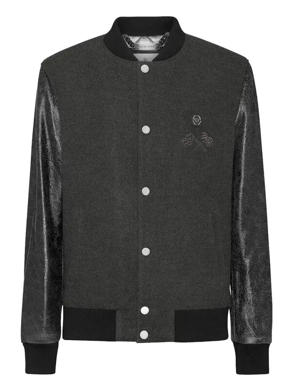 Philipp Plein Plein Club Bomber Jacket - Grey