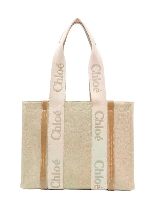 Chloé Medium Woody Tote Bag - Neutrals