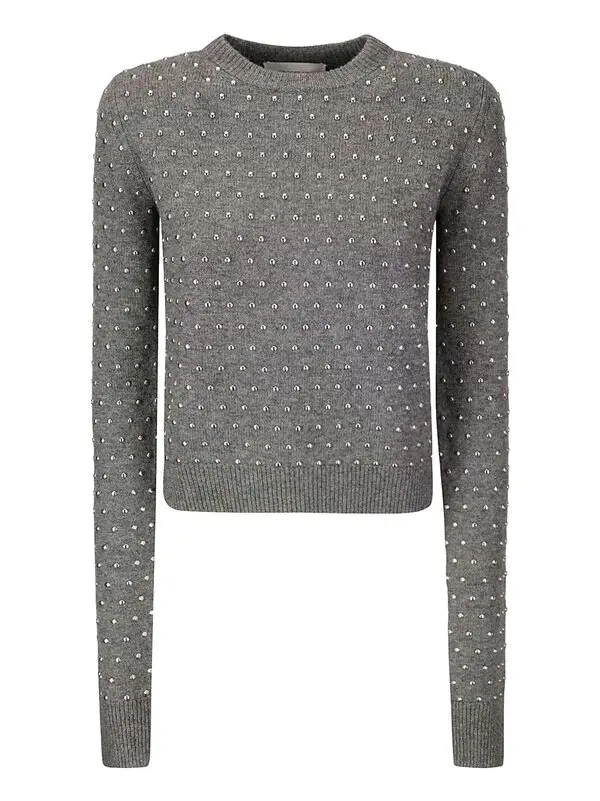 Sportmax Crystal-embellished Sweater - Grey