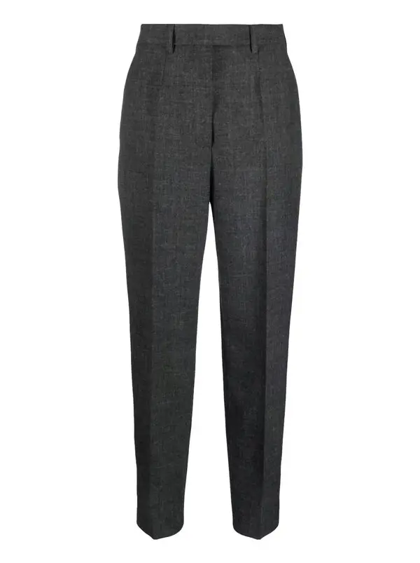 Prada Virgin Wool Tailored Trousers - Grey