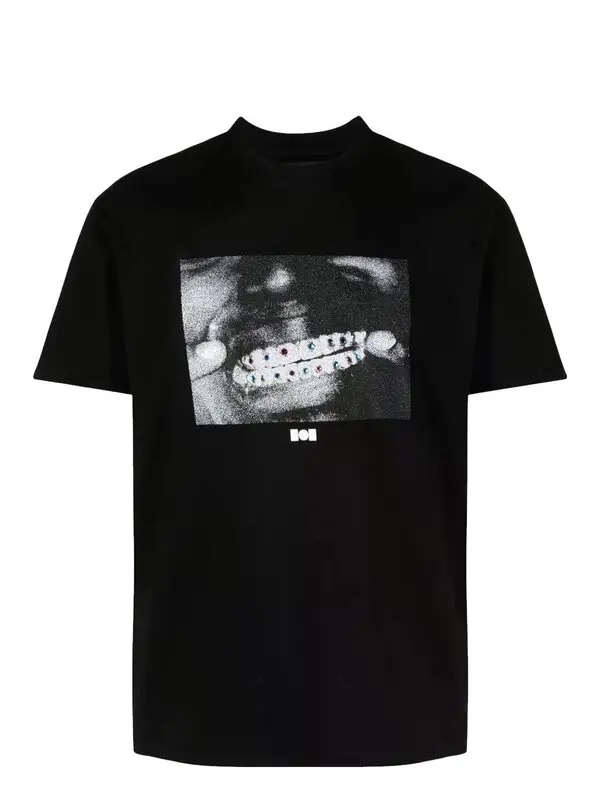 NAHMIAS Graphic-print Cotton T-shirt - Black