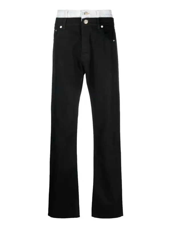 VTMNTS Double-layer Straight-leg Jeans - Black