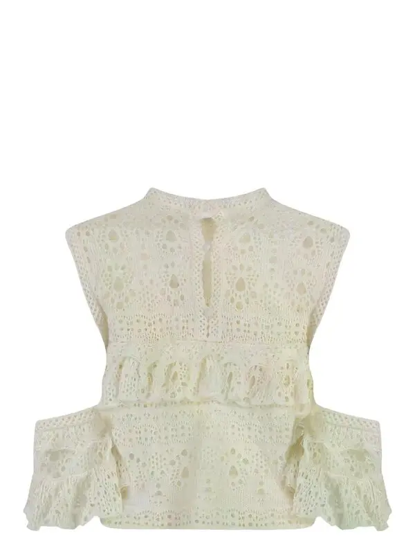 Chloé Ruffled Top - Neutrals