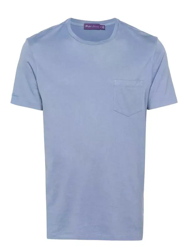 Ralph Lauren Purple Label Chest-pocket Cotton T-shirt - Blue