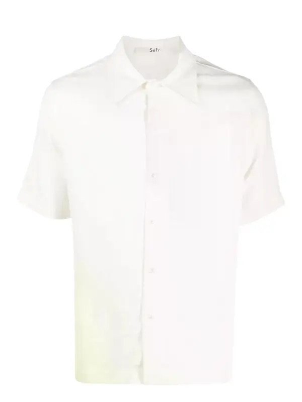 Séfr Buttoned Short-sleeved Shirt - Neutrals