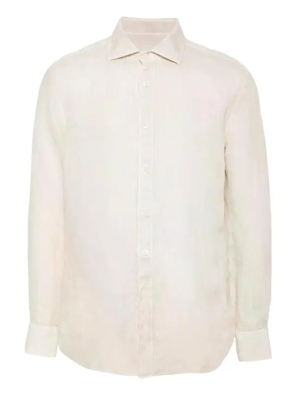 120% Lino Long-sleeves Linen Shirt - Neutrals