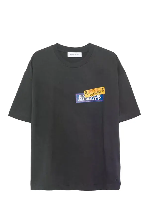 Études Studio Sticker-print T-shirt - Anthracite