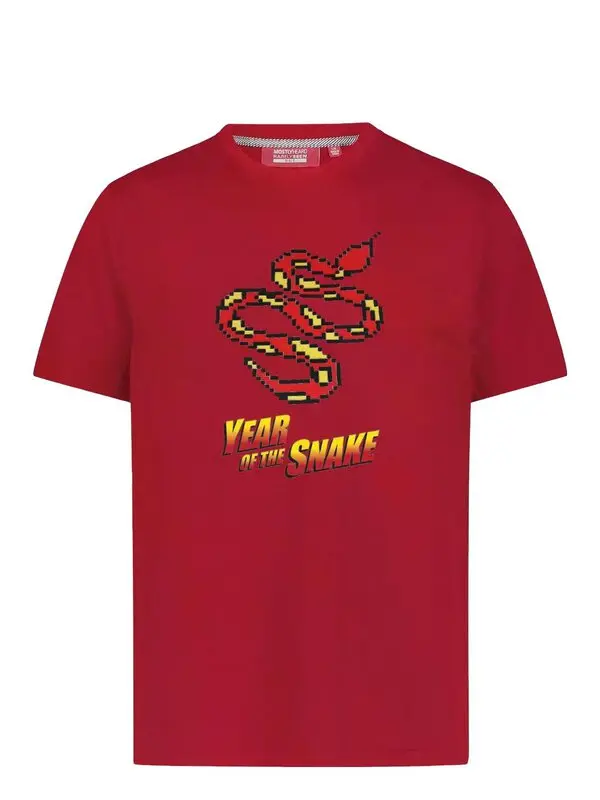 MOSTLY HEARD RARELY SEEN 8-BIT Year Of The Snake Cotton T-shirt - Red