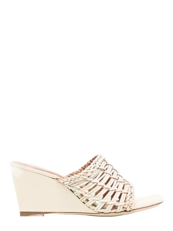 Staud Blair Woven Wedge Sandals - Neutrals