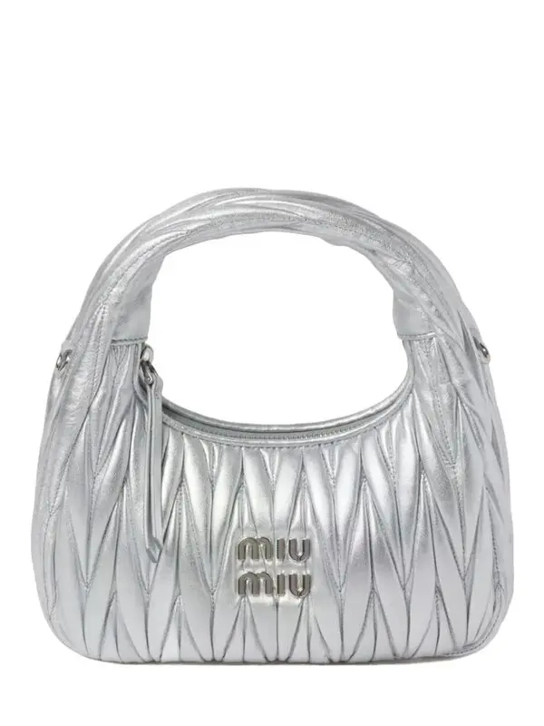 Miu Miu Wander Matelassé Tote Bag - Silver
