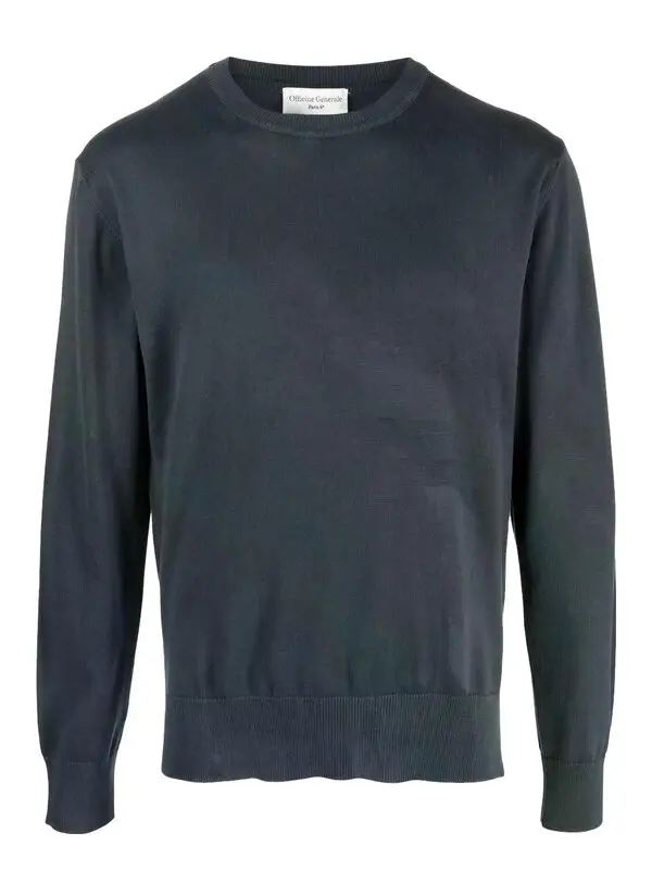 Officine Générale Round-neck Knit Jumper - Grey