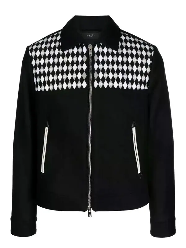 Amiri Diamond-embroidered Work Jacket - Black
