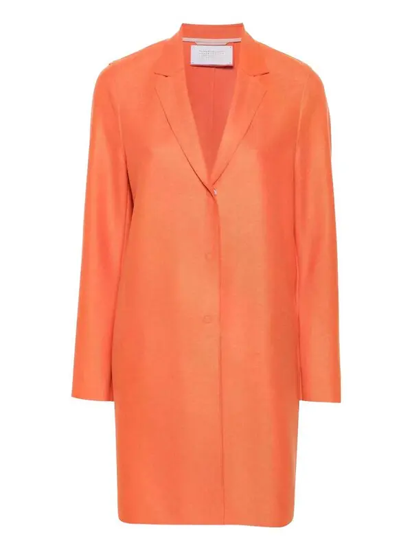 Harris Wharf London Cocoon Wool Coat - Orange