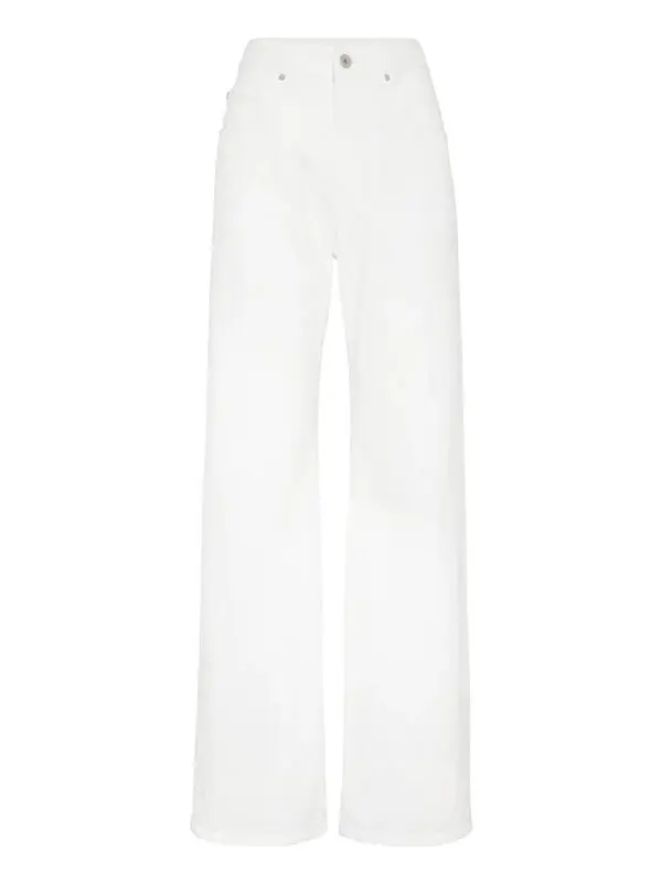 Brunello Cucinelli Mid-rise Wide-leg Jeans - White