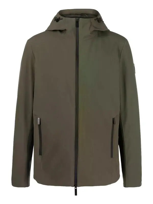 Woolrich Logo-patch Zip-up Hooded Jacket - Green