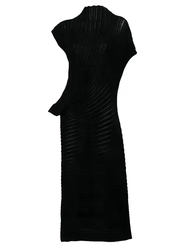 Issey Miyake Stream Midi Dress - Black