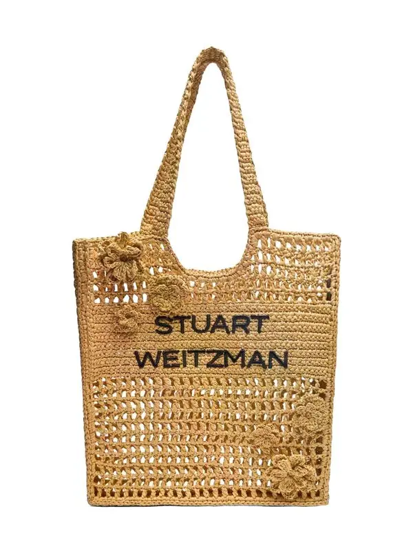 STUART WEITZMAN Logo-print Tote Bag - Neutrals