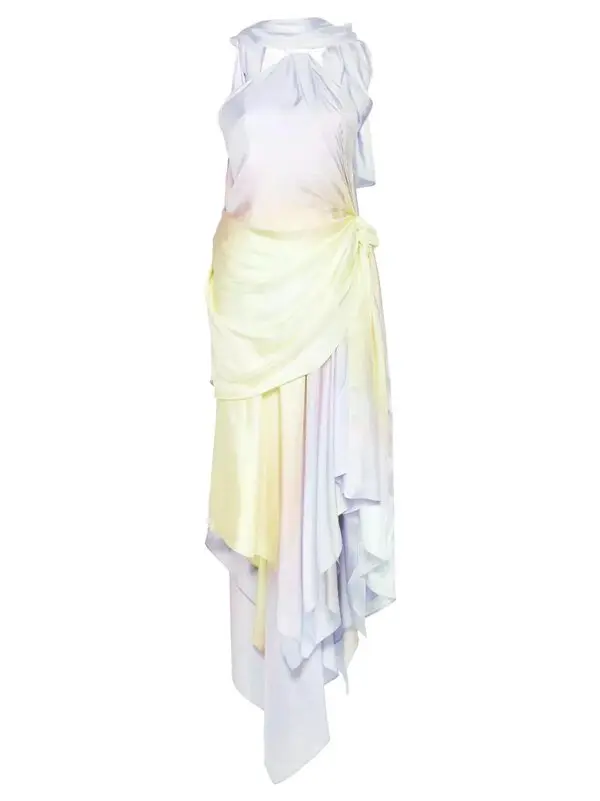 Zimmermann Harmony Asymmetric Midi Dress - Yellow